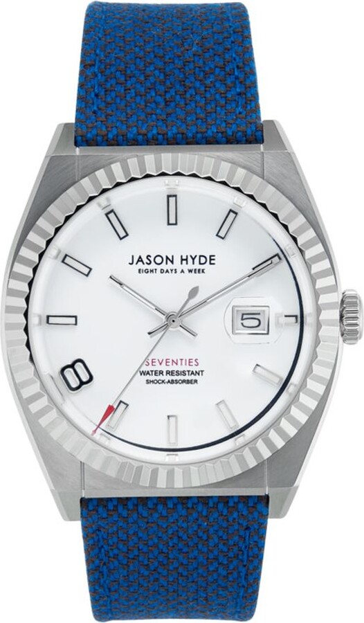 Jason Hyde Blue Textile Men's Watch - ShopStyle Jewelry