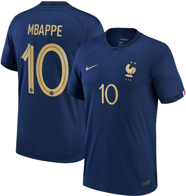 Nike Youth Kylian Mbappe Navy France National Team 2022/23 Home Breathe Stadium Replica Player ...