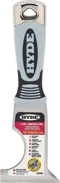 HYDE TOOLS Hyde 2-1/2 in. W Stainless Steel 6-in-1 Painter's Tool ...