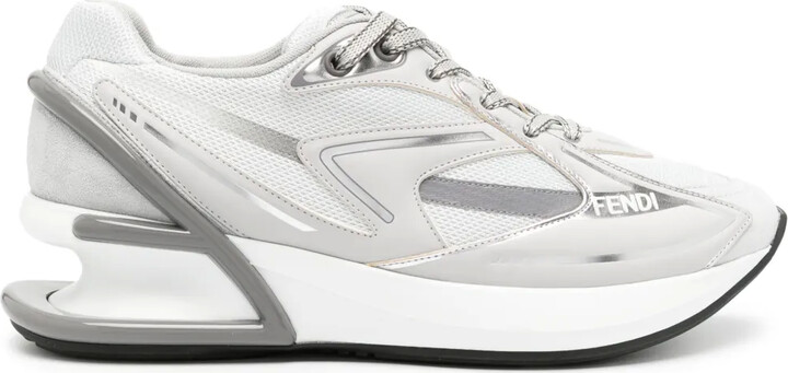 Fendi First 1 leather-paneling low-top sneakers - ShopStyle