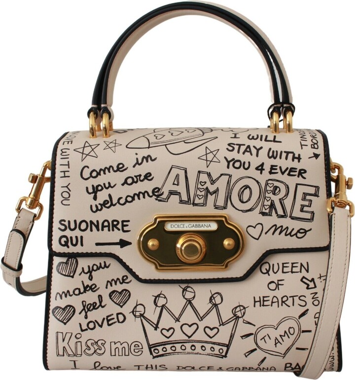 Dolce & Gabbana Leather Crown Crossbody WELCOME Women's Bag - ShopStyle