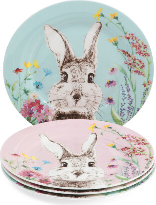TJMAXX Set Of 4 Bunny Salad Plates - ShopStyle
