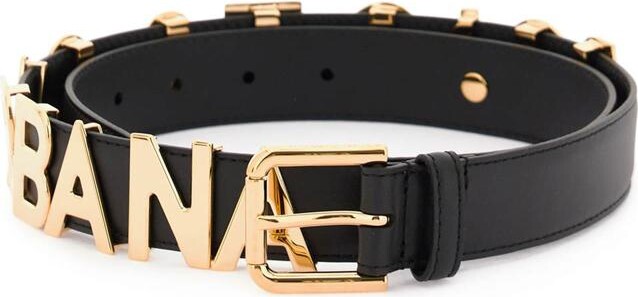 Dolce & Gabbana lettering logo leather belt - ShopStyle
