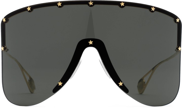Gucci Mask sunglasses with star rivets - ShopStyle