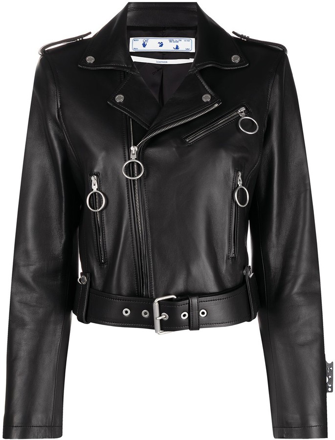 Off-White Liquid Melt biker jacket - ShopStyle