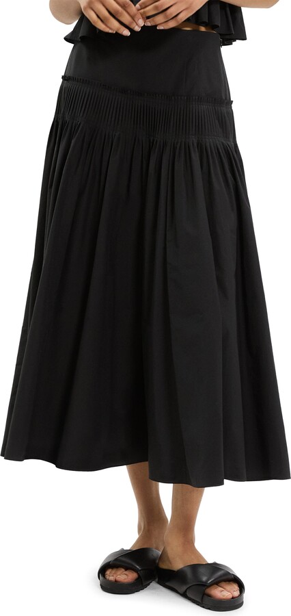 Theory Accordion Yoke Skirt - ShopStyle