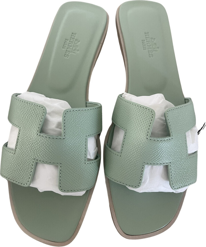 Hermes Oran leather sandal - ShopStyle