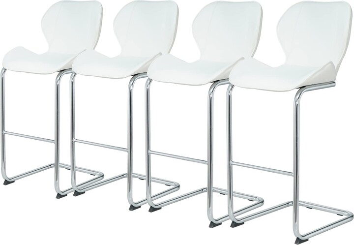 Howcool Modern Counter Height Bar Stools Set of 4, Curved Counter ...