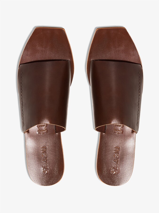 ST. AGNI brown Bindi leather sandals - ShopStyle