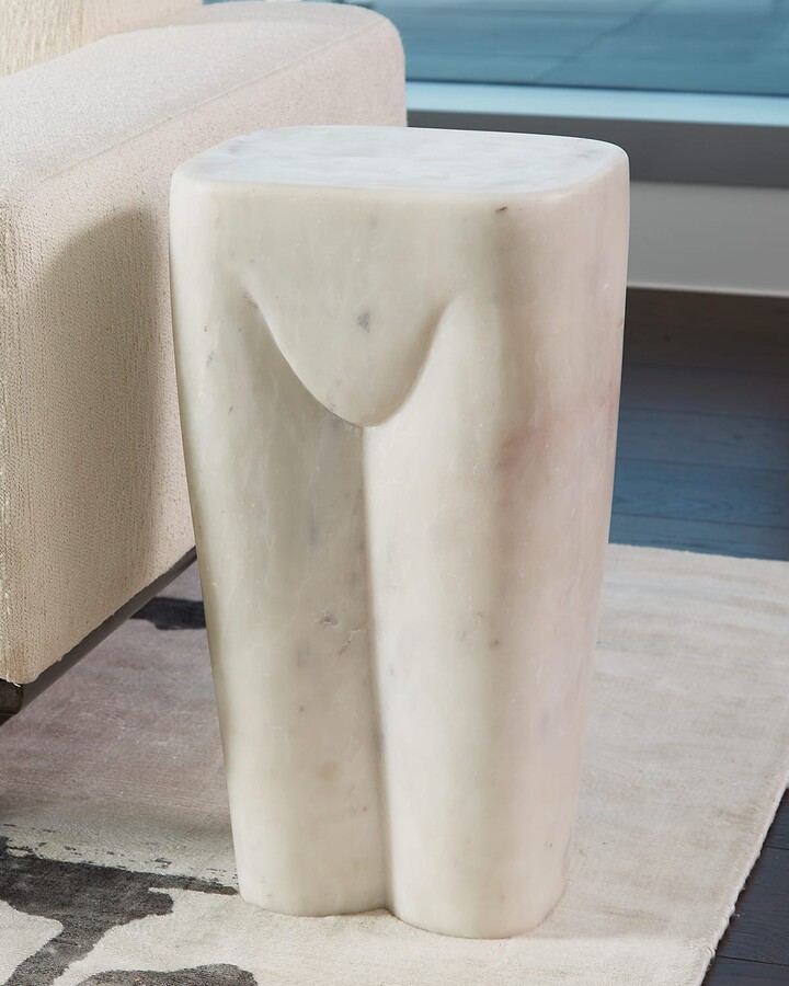 FORM Design Studio by Global Views Femme White Marble Stool - ShopStyle ...