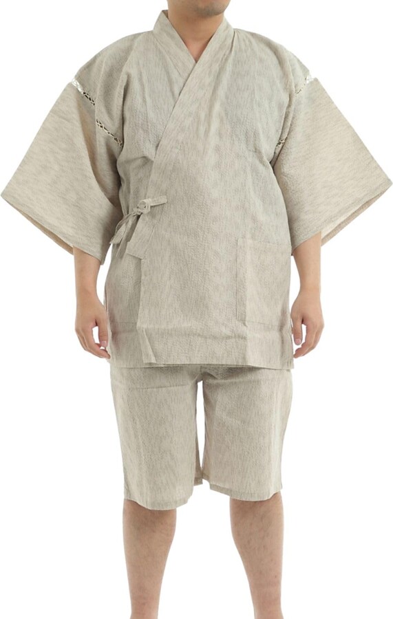 Edoten Men's Japan Kimono Jinbei 752BE M Beige - ShopStyle Shirts