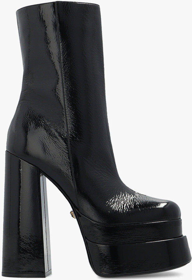 Versace Black ‘Aevitas’ Platform Ankle Boots - ShopStyle