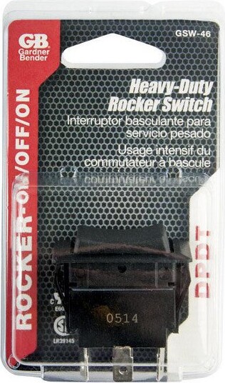 HECK INDUSTRIES Gardner Bender Double Pole Rocker Switch Black 1 pk ...