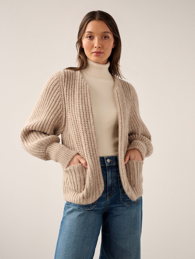 White + Warren Plush Alpaca Blend Open Jacket - ShopStyle