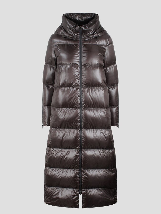 Herno Nylon long down jacket - ShopStyle