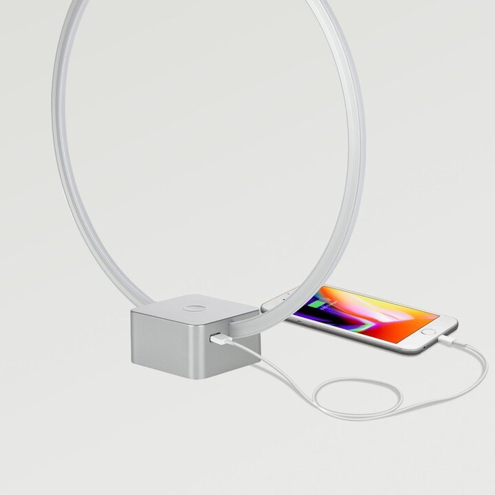 Brightech Circle LED Desk Lamp with Built-in USB Charger Port - ShopStyle