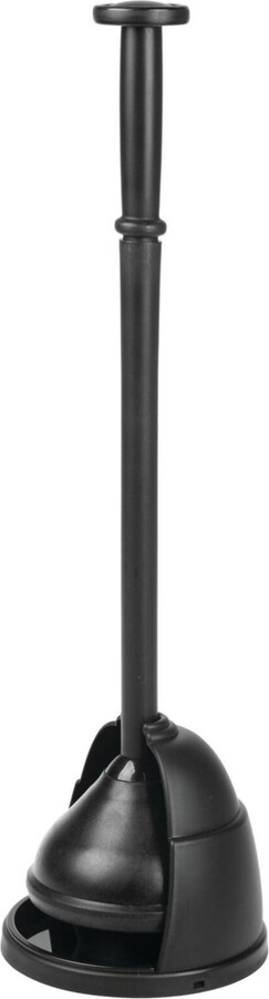 mDesign Plastic Freestanding Toilet Plunger and Storage Cover Set ...