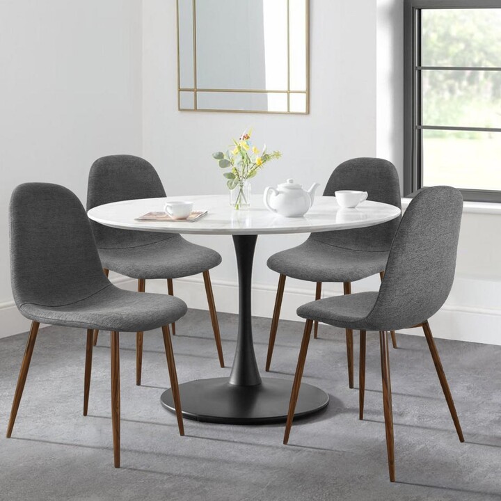 Modern Dining Chair set of 4 Kitchen Chairs Walnut Legs - ShopStyle