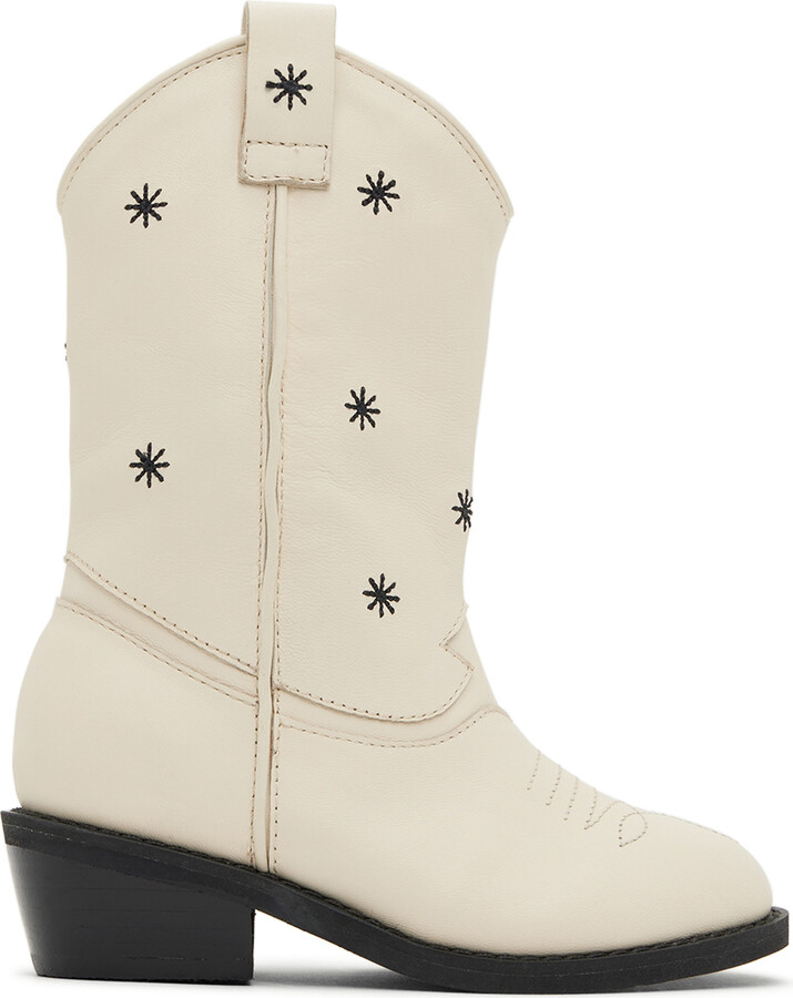 Misha & Puff Kids Off-White Little Star Cowboy Boots - ShopStyle Boys ...