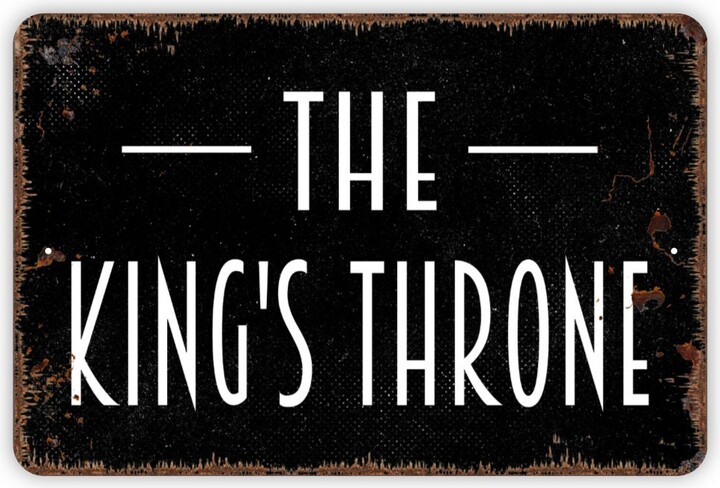 Etsy The King's Throne Sign, Metal Farmhouse Contemporary Modern Wall ...