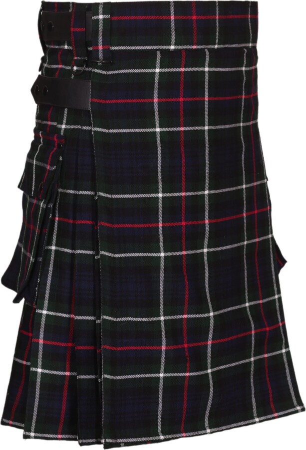 All Kilts Sports Men's Kilt in MacKenzie Tartan Leather Straps 16OZ ...