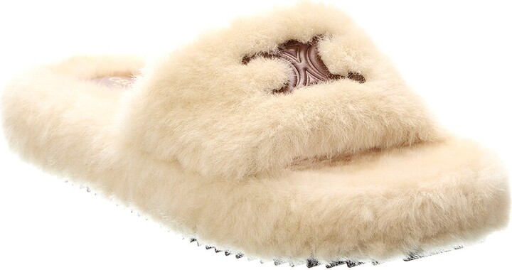 Celine Shearling Slide - ShopStyle
