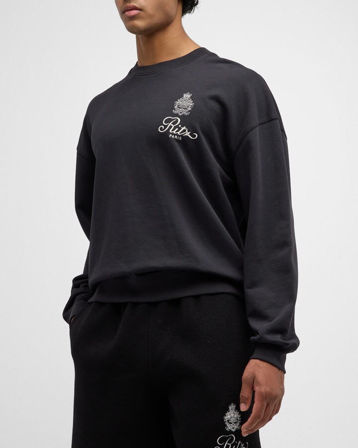 FRAME x Ritz Paris x Ritz Paris Late Checkout Embroidered Sweatshirt ...