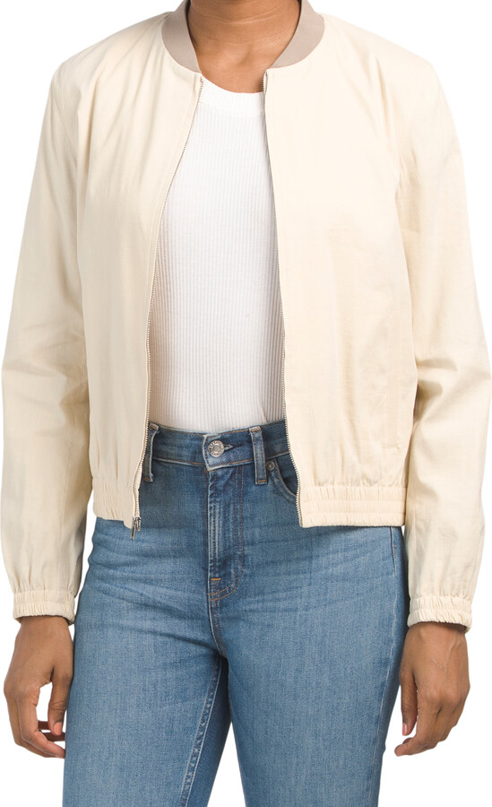 Theory Linen Blend Baharah Eco Crunch Jacket - ShopStyle