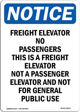 SignMission Freight Elevator No Passengers Sign - ShopStyle Home Office