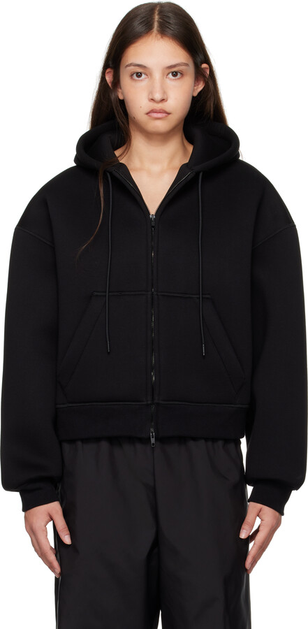 Wardrobe NYC Black Bonded Zip Hoodie - ShopStyle