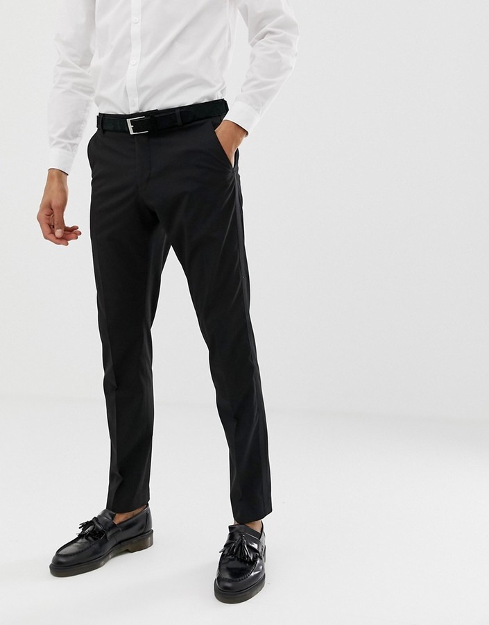 Selected tuxedo suit pants in slim fit - ShopStyle