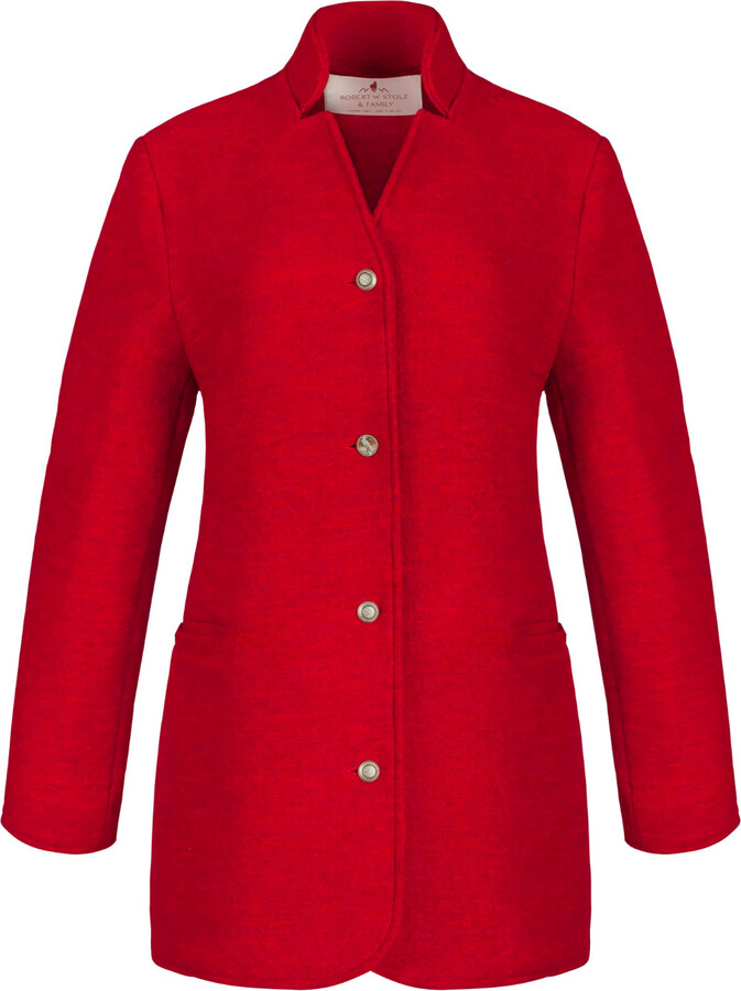 Robert W. Stolz - Salma Tyrolean Boiled Wool Jacket - Red - ShopStyle