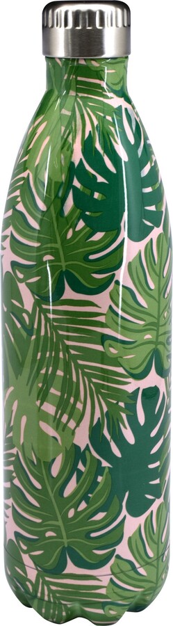 Dunelm Leaf 1L Water Flask Green and Pink - ShopStyle Home