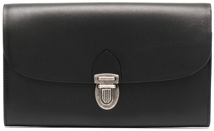 Ann Demeulemeester Push-Lock Leather Wallet - ShopStyle