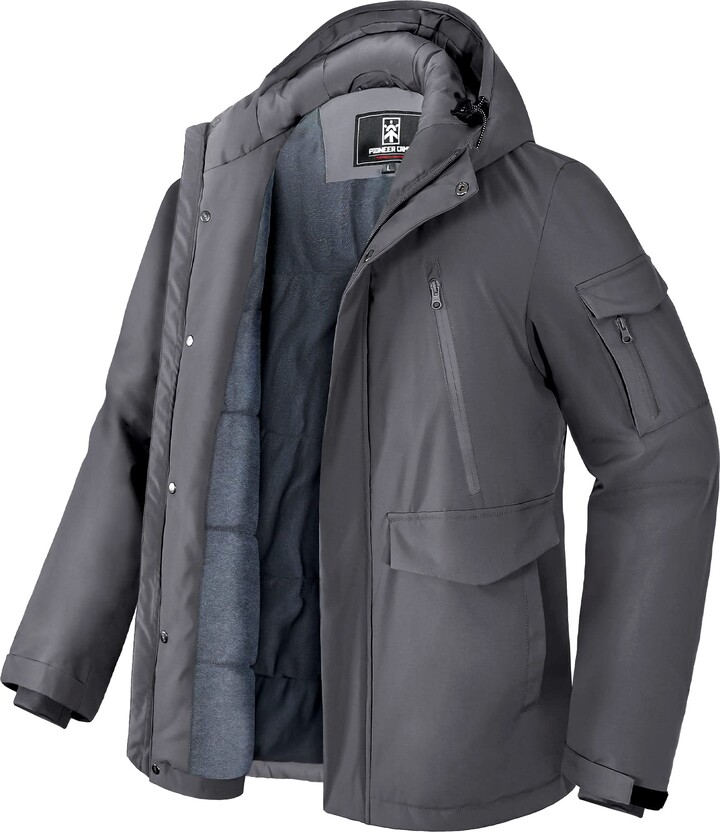 Pioneer Camp Men's Winter Coat Waterproof Fleece Lined Warm Winter ...