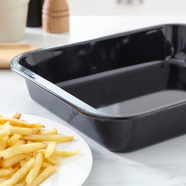 Dunelm Vitreous Enamel 36cm Roaster Black - ShopStyle Saucepans