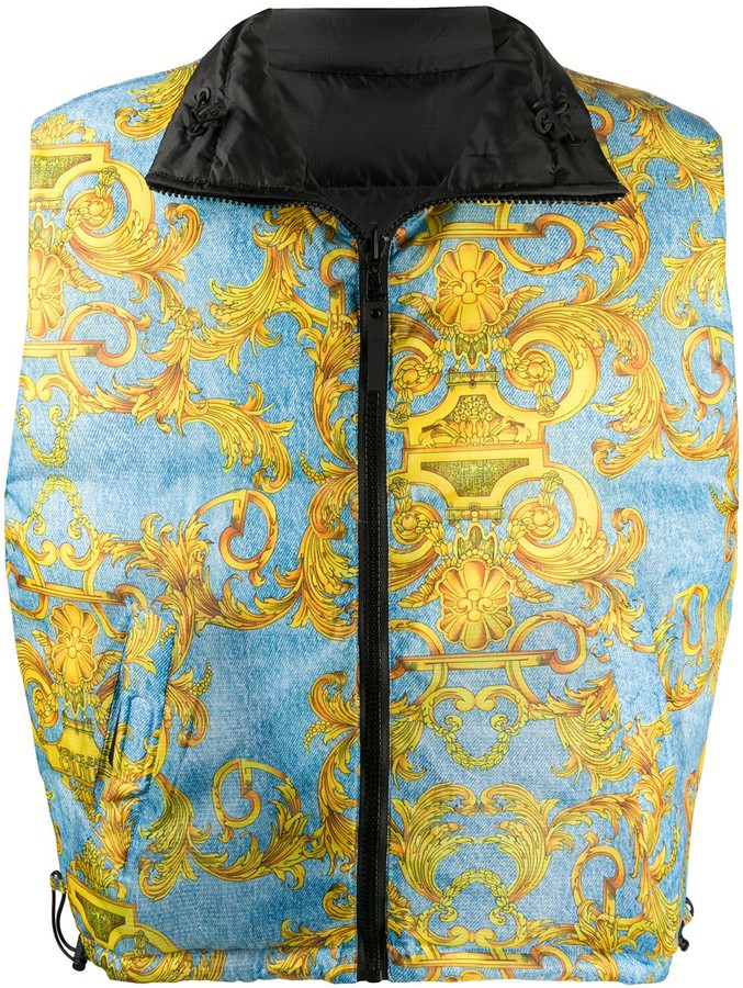 Versace Jeans Couture reversible Barocco down gilet - ShopStyle Outerwear