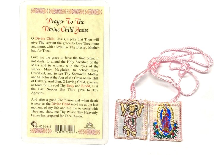 Etsy Holy Divine Child Nino Divino English Prayer Card Scapular 2-Piece ...
