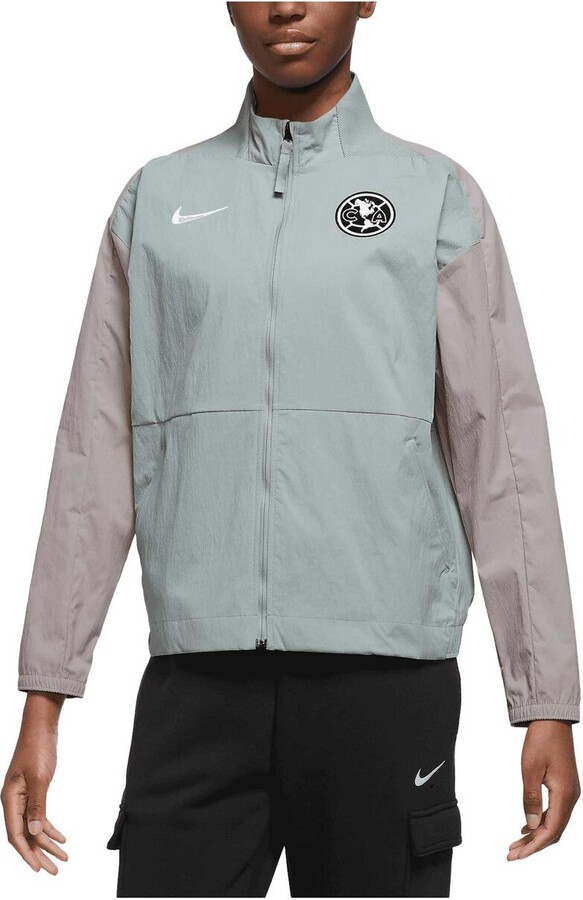 Nike Women's Gray Club America Team Anthem Raglan Full-Zip Jacket ...