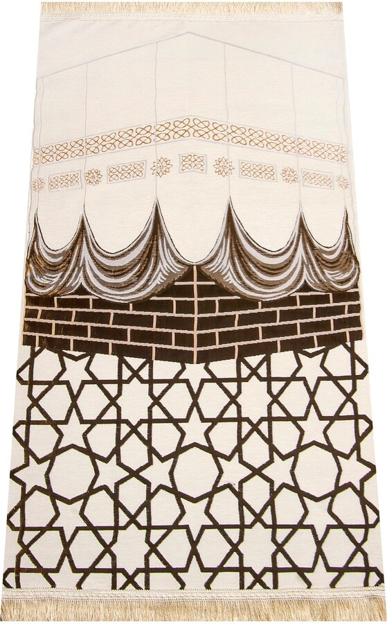Etsy Luxury Soft Kaaba Design Prayer Rug, Janamaz, Lux Mat, Sajjada ...
