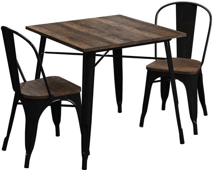 Fusion 80 cm Square Dining Table + 2 Chairs - ShopStyle