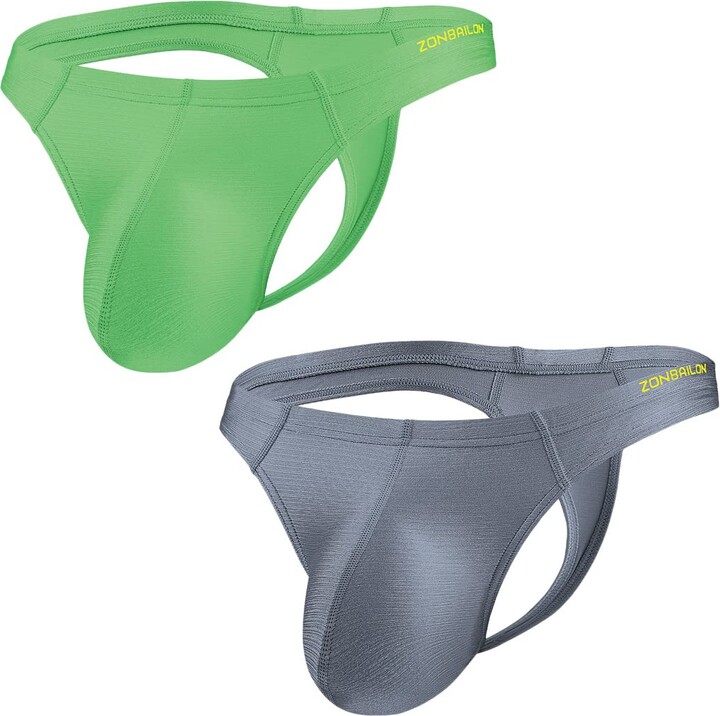 ZUOLAIYIN Mens Thongs Soft G Strings Sexy Pouch Underwear Bulge Black G ...