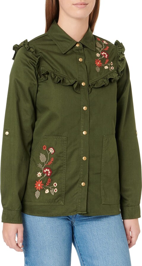 Naf Naf Military C1 Blouse - ShopStyle Tops