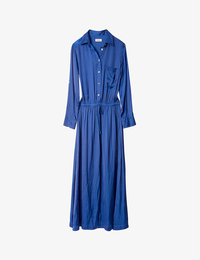 Zadig & Voltaire Radial satin shirtdress - ShopStyle Day Dresses