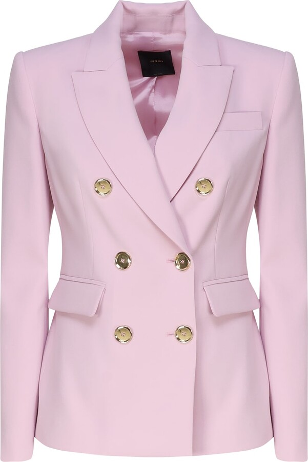 Pinko Double-breasted Blazer With Metal Buttons - ShopStyle