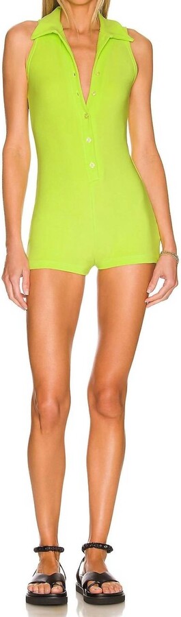 Frankie's Bikinis Jane Terry Romper In Siren Green - ShopStyle