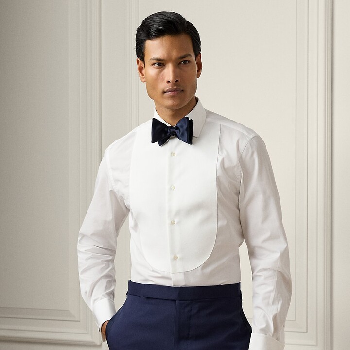 Purple Label Ralph Lauren Piqué-Bib French Cuff Tuxedo Shirt - ShopStyle