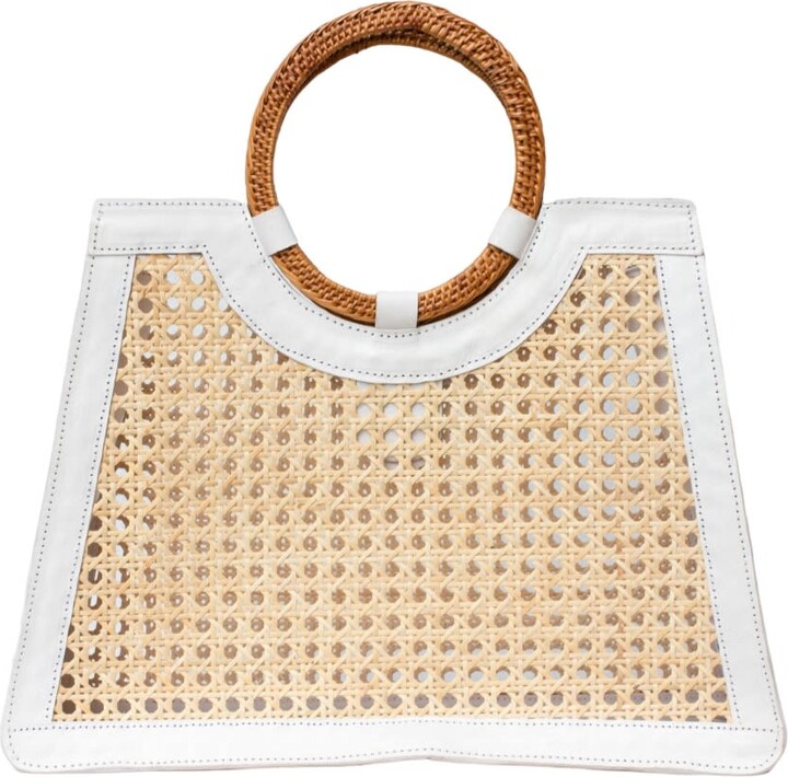 Jelavu Malibu Cane Tote With Top Handle - White - ShopStyle