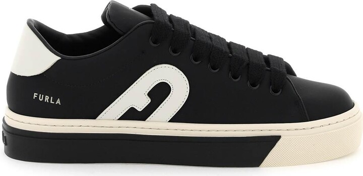 Furla Joy Leather Sneakers - ShopStyle