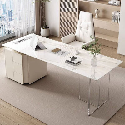 Groove Interior 55.12" White Rectangular Manufactured Wood with 3 ...